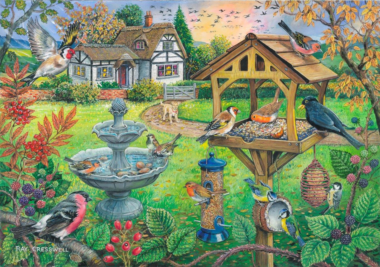 Bird Table Big 500 Piece Puzzle - House of Puzzles Damaged Box – The ...